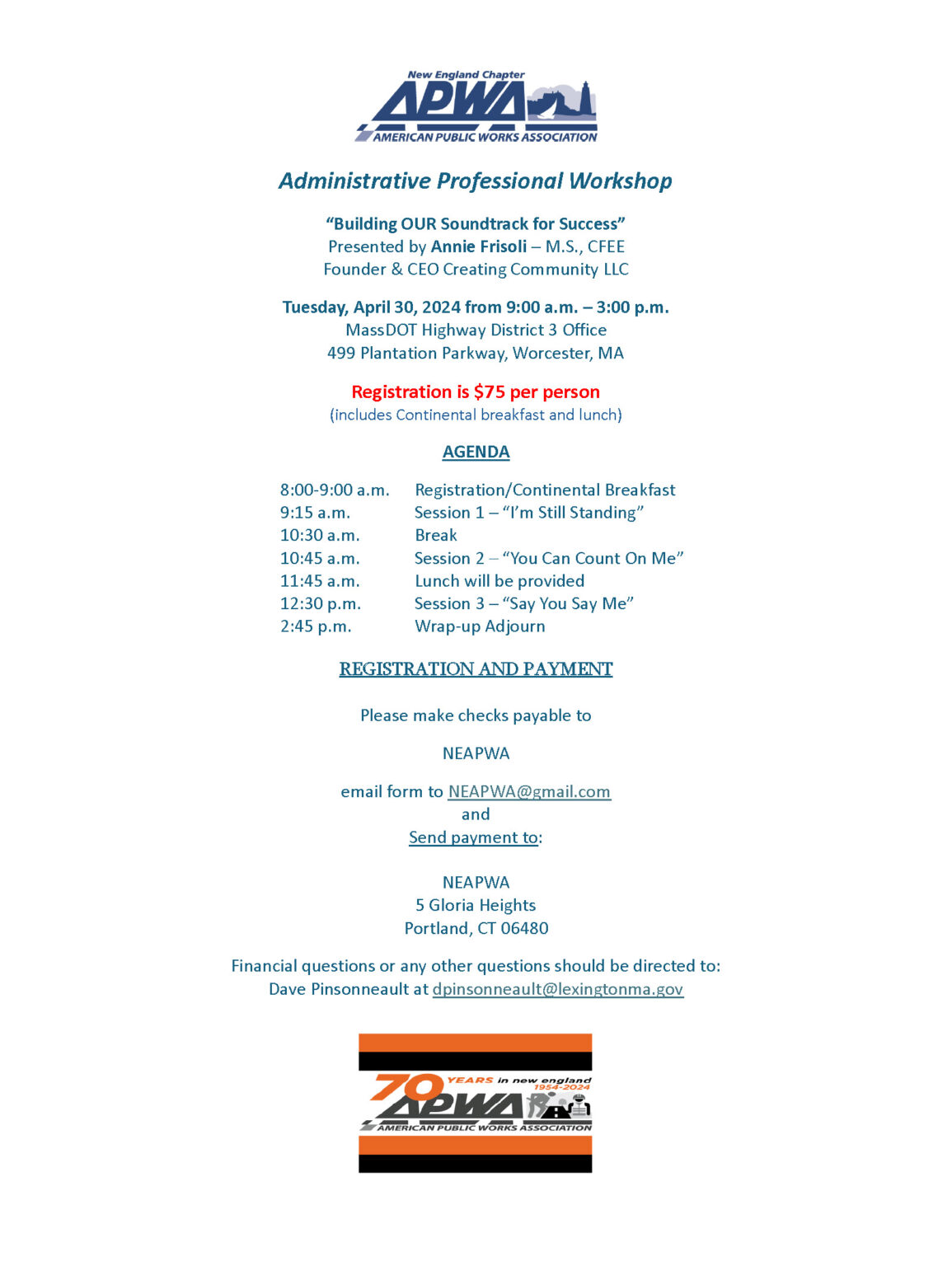 Administrative Professional Workshop – APWA New England Chapter