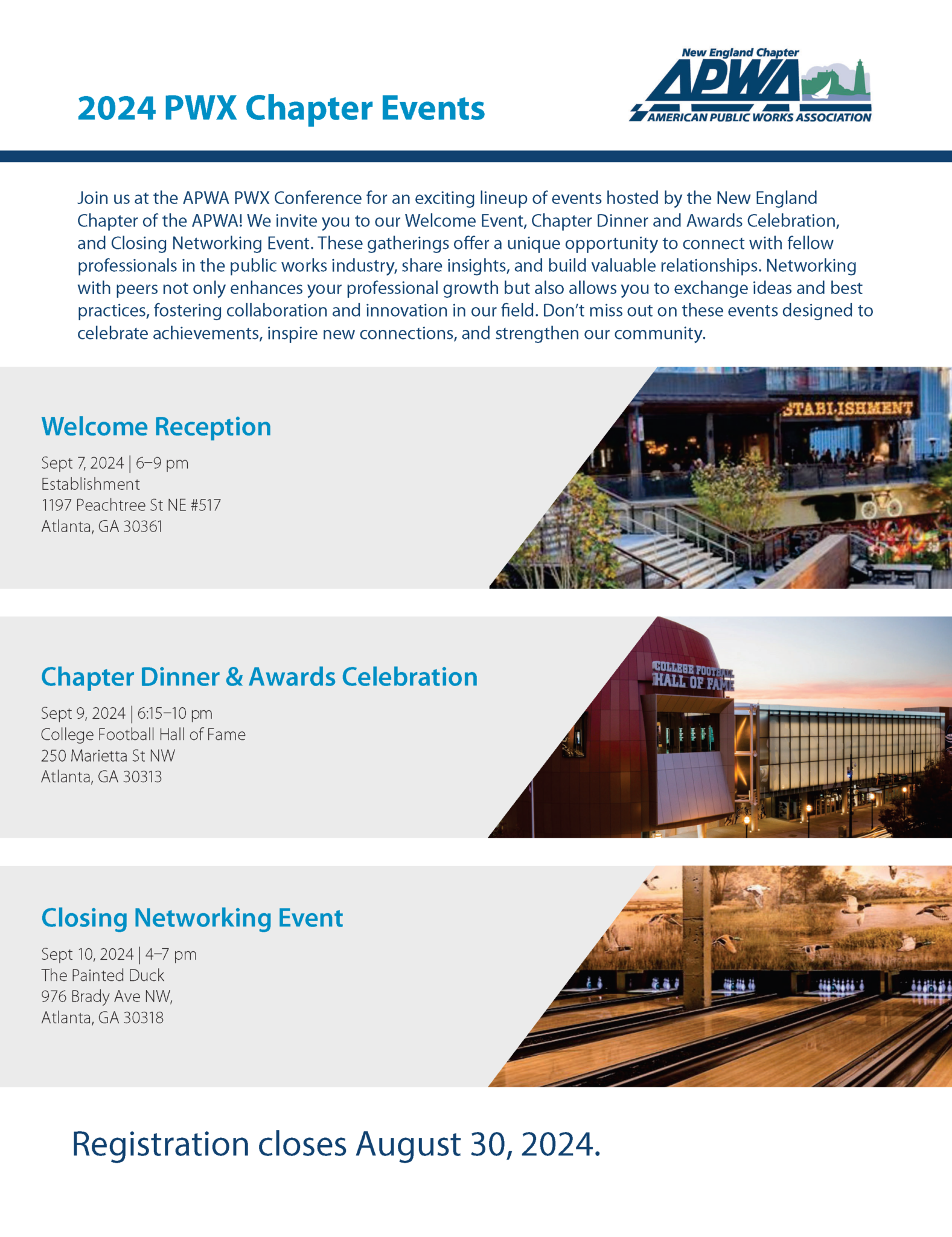 New England Chapter – 2024 PWX Chapter Events – APWA New England Chapter